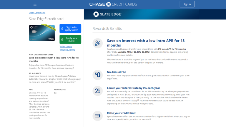 Chase Slate Edge® Credit Card Review: Simplify Your Finances! - More ...