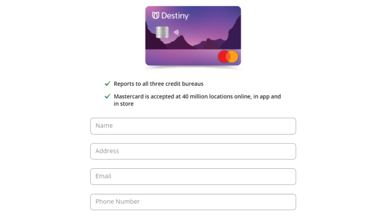 Application for the Destiny Mastercard®: How to Apply? - More Net Cash